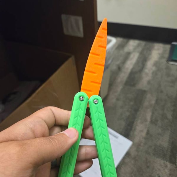 Carrot Fidget Knife | Butterfly Play Knife - Etsy