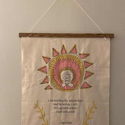 Tapestry Frame Hanging Magnetic Wood Hanger Frames for Scarf or Fabric ...