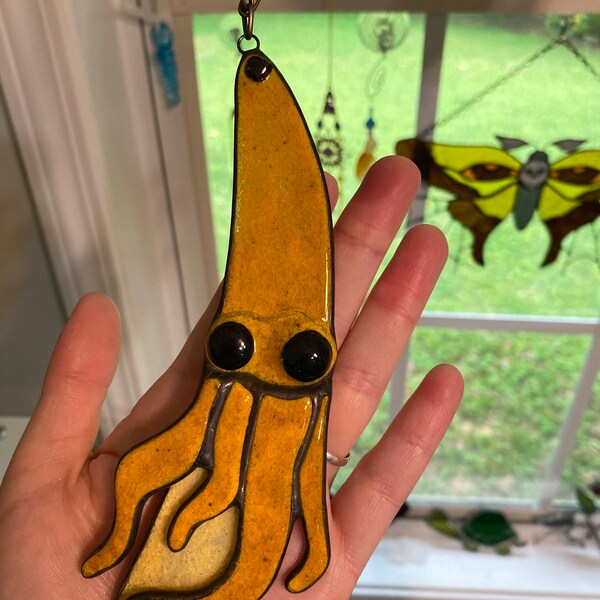 Banana Fused Glass Suncather. Kitchen Decor, Funny Wall Sun Catcher ...