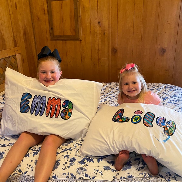 Color Me Personalized Pillow Case, Standard Size - Etsy