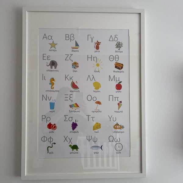 Greek Alphabet Flash Cards - Etsy Australia