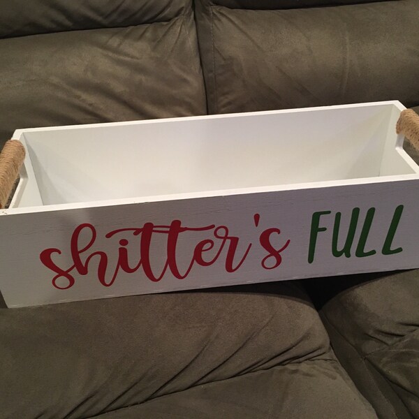 Shitters Full Toilet Paper Storage: Christmas Bathroom Decor - Etsy