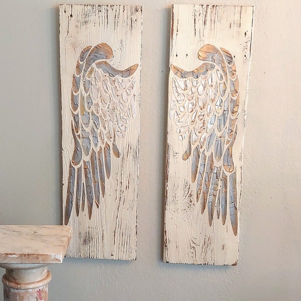 Angel Wings, Wood Angel Wings, Wing Wall Decor, Recycled Wood Angel ...