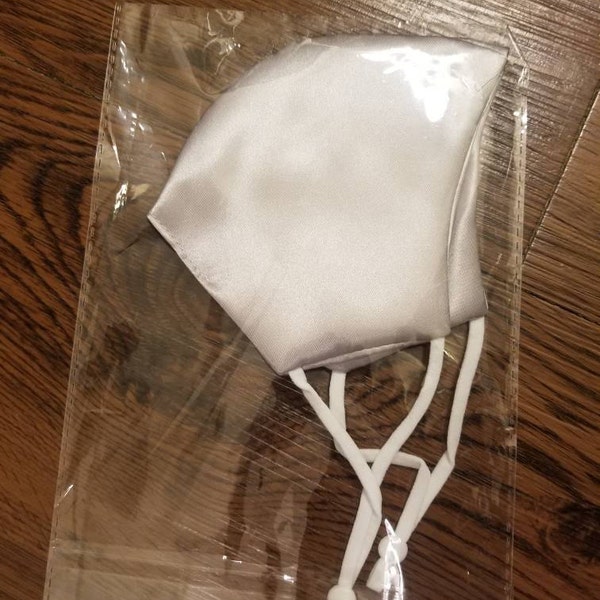 Silky Satin Classy Face Masks Nose Wire 2 Layers Adjustable Strap ...