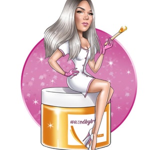 Wax Specialist Logo Custom Portrait for Your Business Logo / Hair ...