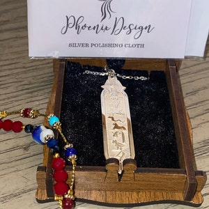 Egyptian God Anubis Cartouche Necklace Hieroglyph Necklace - Etsy