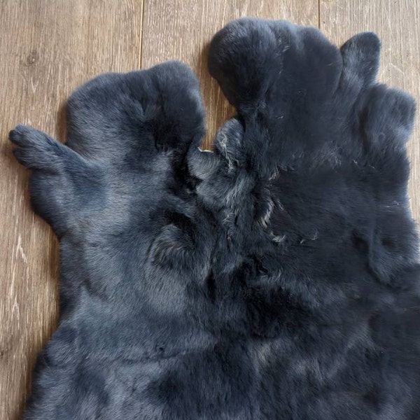 12 Different Color Rabbit Fur, Genuine Fur, Real Rabbit Leather, Tanned ...