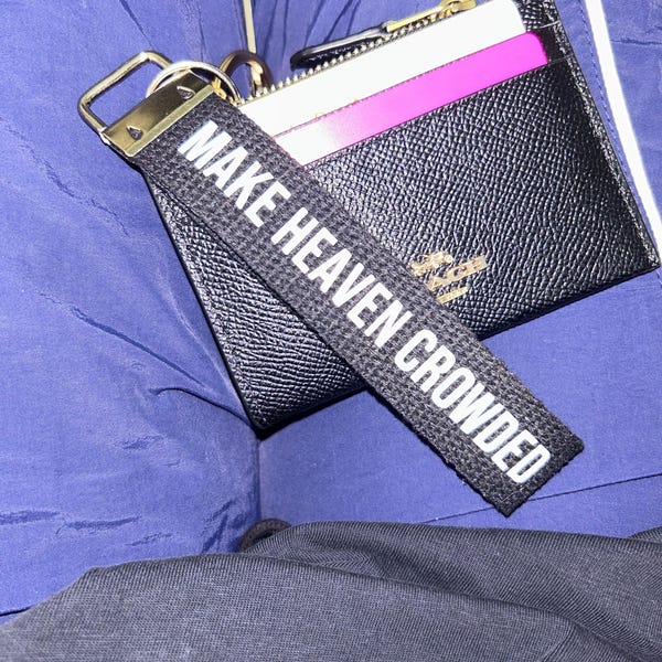 Make Heaven Crowded Keyfob, Christian Keychain 1 Inch, Christian Keyfob ...