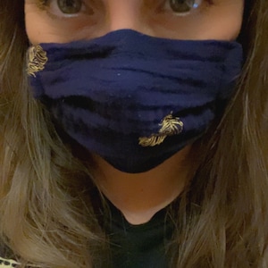 One Layer Muslin Face Masks, Single Layer Gray, Floral, GOLD Face Masks ...