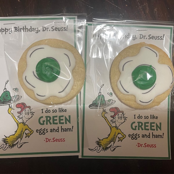 Dr. Seuss Treat Bag Card, Dr. Seuss Printable, Green Eggs and Ham ...