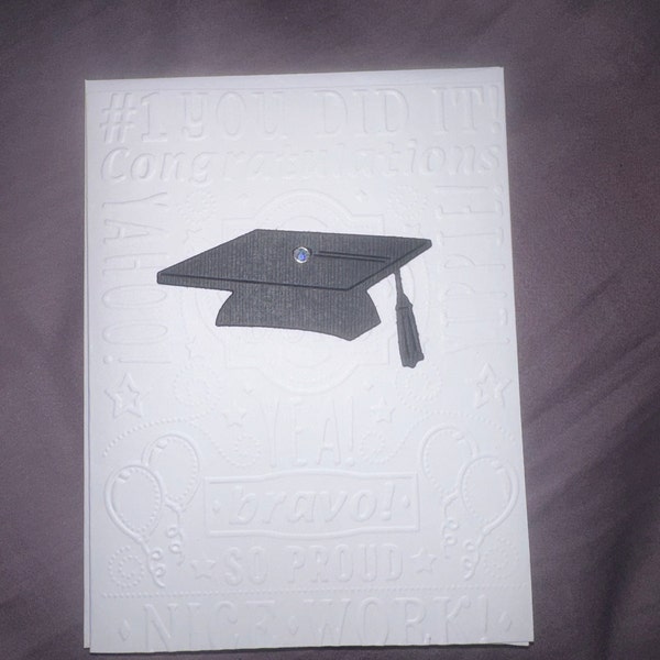Embossed Graduation Card - Etsy