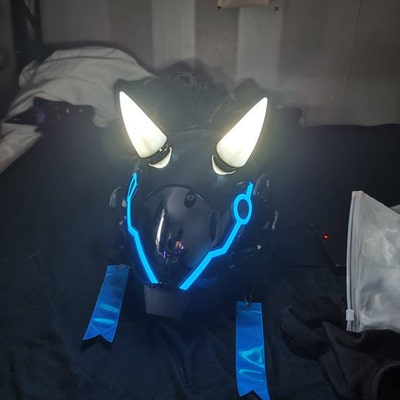 Cyberpunk Mask Cyber Mask Samurai Helmet Tactical Helmet Cosplay - Etsy