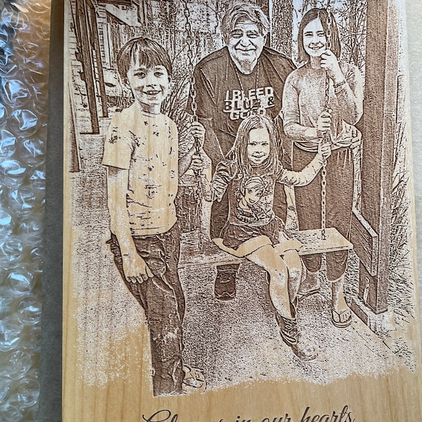 Personalized Real Wood Photo Greeting Card - Customized With Your Photo ...