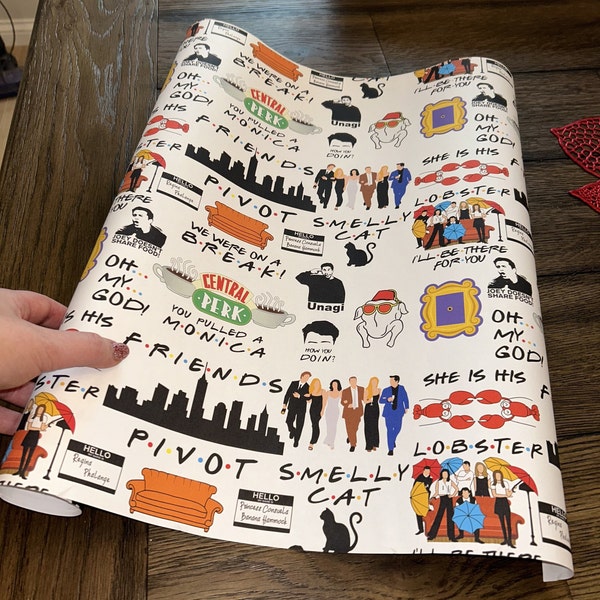 Ultimate FRIENDS Themed Gift Wrap Papers, Wrapping Paper, Central Perk ...