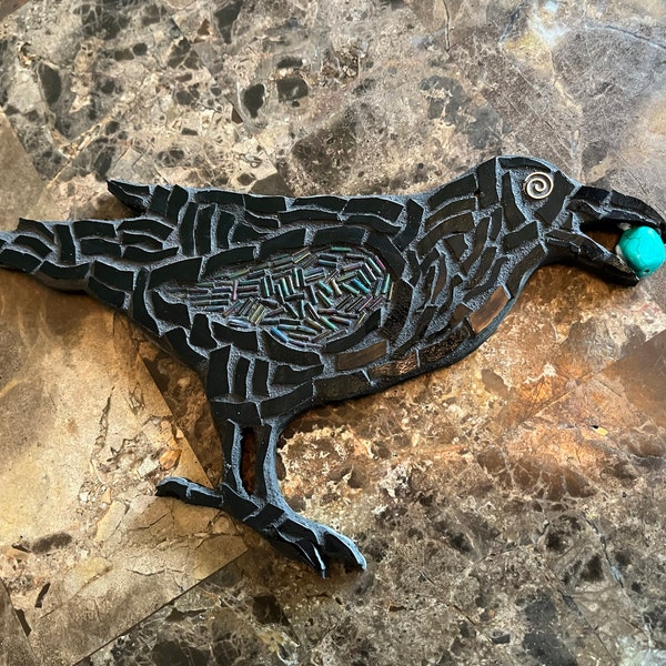 Raven DIY Stained Glass Mosaic Kit - Etsy