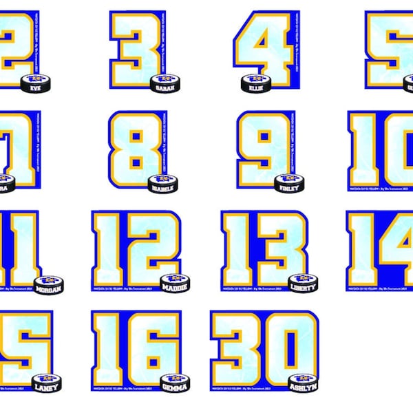 DIGITAL FILE - Custom Sports Tournament Sign - Hockey - Numbers - Door ...