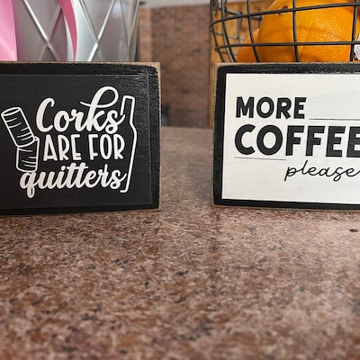 Wine Decor, Bar Decor, Tiered Tray Decor, Mini Wine Signs, Bar Signs ...