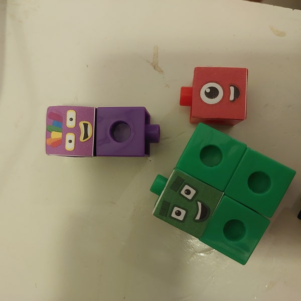 Numberblocks Face Stickers (1-10) for 2cm Mathlinkcube/blocks- A4 ...