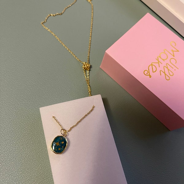 Celestial Necklace, Astrology Necklace, Dainty Gemstone, Gold Star ...