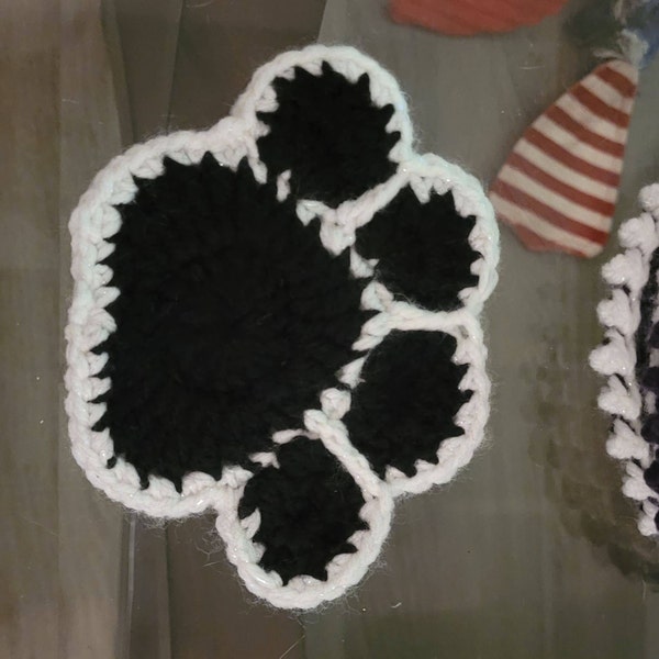 Paw Coaster Crochet Pattern - Dog Cat Paw Coaster Lovely Puppy Paw ...