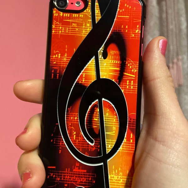 Music Clef Note Pattern Hard Rubber TPU Slim Case Cover for iPhone 17 ...