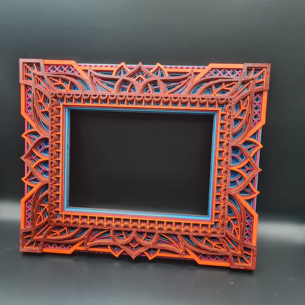 Laser Cut Frame SVG DXF, Multilayer Frame Svg, 5x7 Picture Frame Svg ...