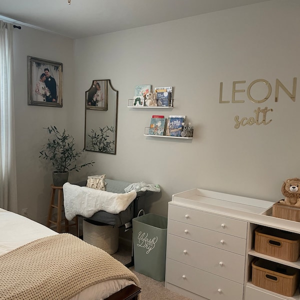 First and Middle Nursery Sign Name - Custom Sign Name - Nursery Wall ...