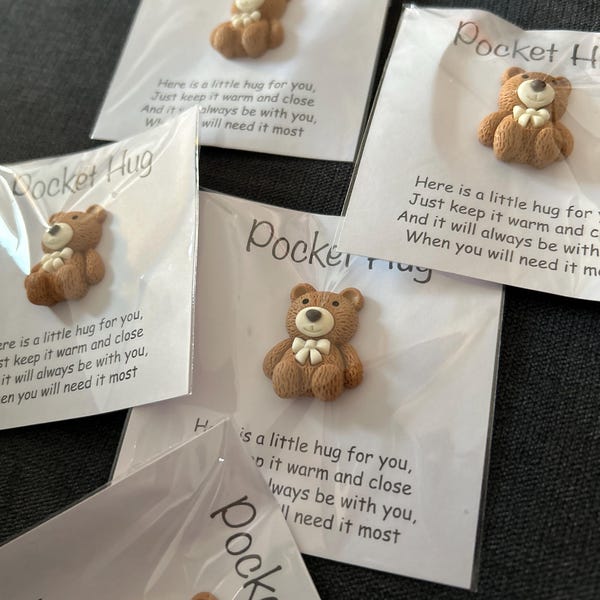 PDF Printable Pocket Hug Card, 6 Different Text Poem Thinking of You ...