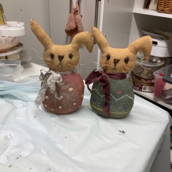 Primitive Easter Bunny Rabbit Doll Digital PATTERN Hannah Liberty Creek ...