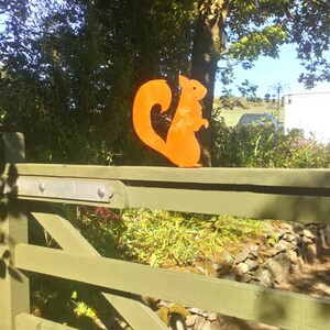 Rusty Squirrel Garden Decor Garden Metal Garden Ornament - Etsy