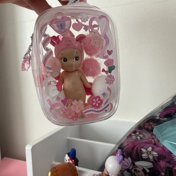 Clear Bag Keychain Clear Pouch Display Keychain - Etsy