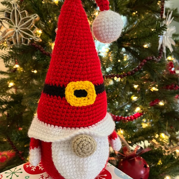 Christmas Crochet Patterns Bundle Tree Gnome and Santa Gnomes, Crochet Winter Gnome Pattern ...