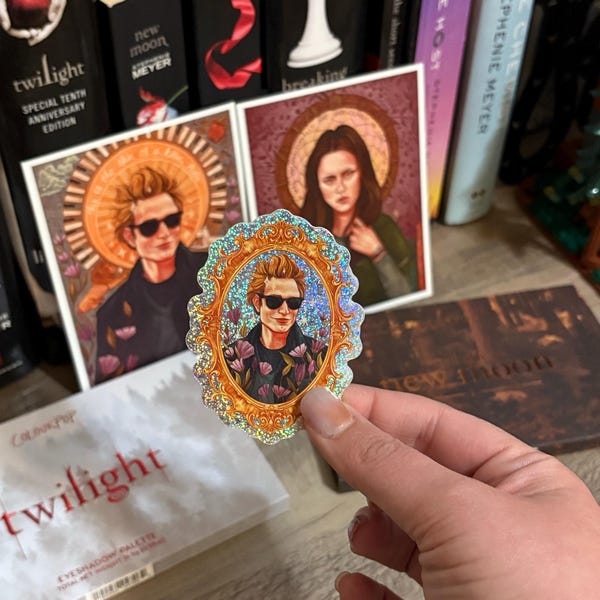 Sparkly Edward Cullen Twilight Glitter Sticker - Etsy