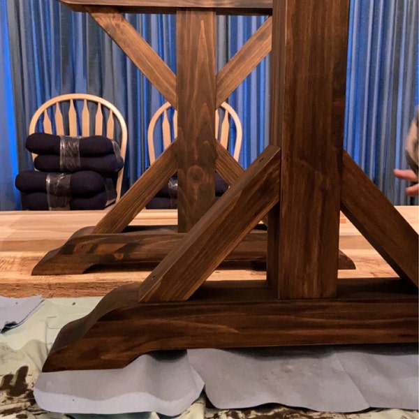 Seamless Trestle Table Frame, Free Shipping, Set of Two W/frame, Dining ...