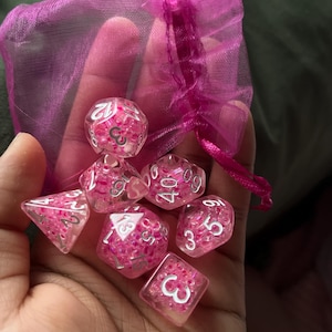 Pine Cone and Feather Wisps Dnd Dice Set, Polyhedral Dice, D&D Dice ...