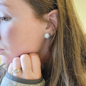 Marble Stone in Rose Gold Setting Plugs Gauges 8g 6g 4g 2g 0g - Etsy