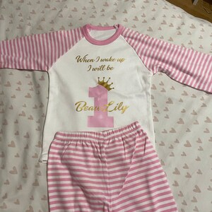Personalised 1st Birthday Pyjamas Baby Girl Pjs Swan Theme - Etsy