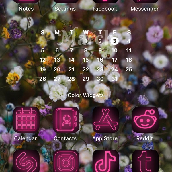 50,000+ MEGA NEON Ios Icons Pack Bundle | iPhone Ios 17 App Aesthetic ...