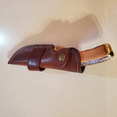 5 Long Custom Handmade Leather Sheath for Folding Knife Pocket Knife ...