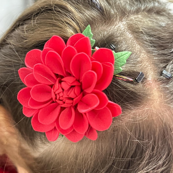 FLORAL HAIR CLIPS for Toddler Girls - 2pcs, Daisy Flower Hair ...