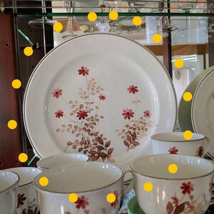 Vintage Swirl Fluted Beige Ceramic Teapot, Creamer and Open Sugar Dish ...