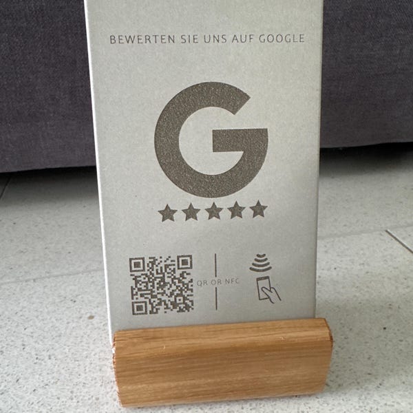 Google Review NFC Stand With QR Code, Google Reviews Display, Table ...