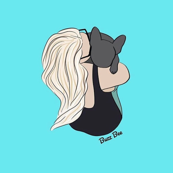 Human and Pet Digital Portrait/ Personalised Drawing From Photo/ Custom ...