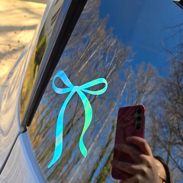 Bow Sticker, Coquette Bow, Bow Decal, Water Bottle Sticker, Bow Window ...