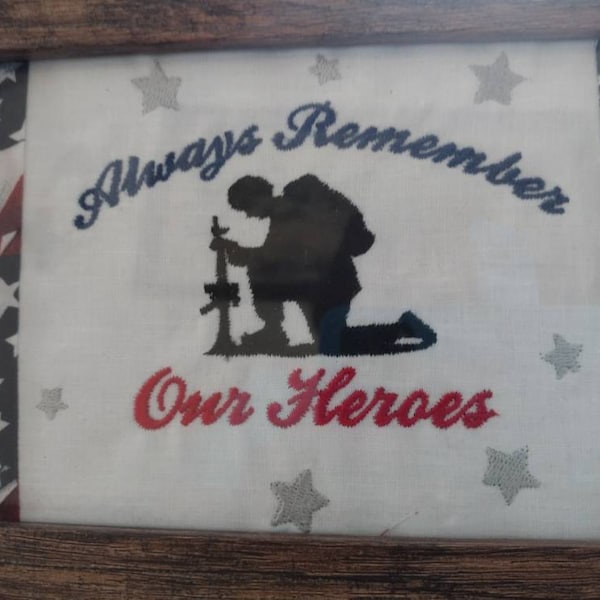 Always Remember - Machine Embroidery Design, Military Embroidery ...