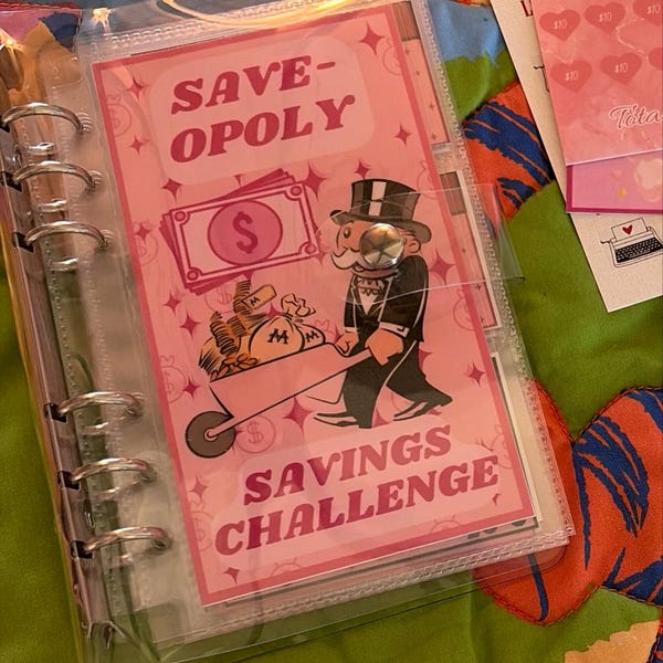 Savopoly Budgeting A6 Savings Challenge Cash Stuffing Binder - Etsy