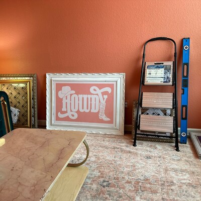 Howdy Poster Gift for Home, Bold Western Typography Wall Art ...