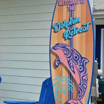 Surfboard Decor, Wall Art Personalized SURF SHOP Sign, Beach or Tiki ...