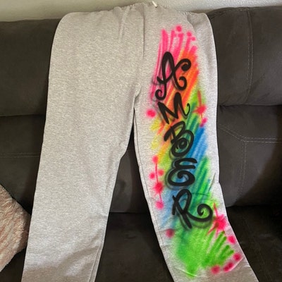 Airbrushed Sweatpants Youth / Adult Airbrush Graffiti 90s Sweat Pants ...