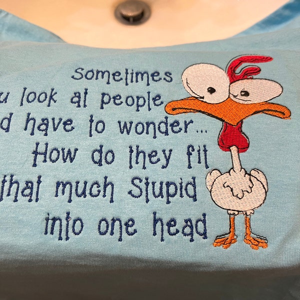 Fit That Much Stupid Machine Embroidery Saying Design, Crazy Chicken ...